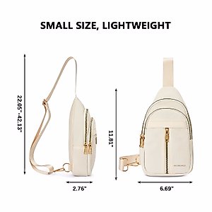 WESTBRONCO Sling Bag for Women Small Nylon Purse Lightweight Large-capacity Crossbody Bags for Travel