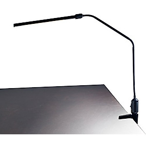 Lavish Home, Black 72-L092-B Contemporary Clamp LED Desk Lamp, (41"), 1.325 Inches x 3.325 inches x 41 inches