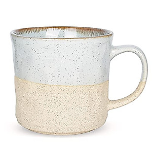 Bosmarlin Large Ceramic Coffee Mug, Blue Big Tea Cup for Office and Home, 18 Oz, Dishwasher and Microwave Safe, 1 PCS (Light blue, 1)