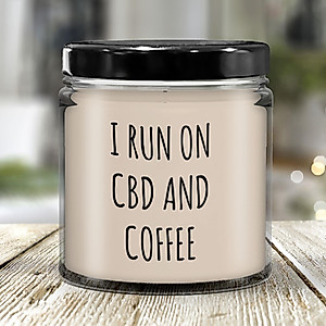 Cbd Oil Candle Marijuana Grower Gift Idea New Dispensary Owner Cannabis Cbd Industry Hemp Business Cbd Lover for Men, Natural Soy Candles 9Oz
