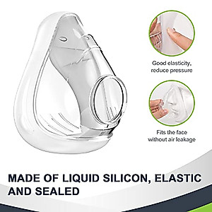Replacement Full Face Cushion with Headgear for F20 - Extra Soft Cushion and Strap with Quick-Disconnect Clips Supplies for Better Using Experience