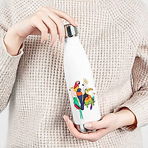 20oz Insulated Bottle Humorous Cockatiel Parakeet Radiant Birds Flocks Enthusiast Novelty 20oz