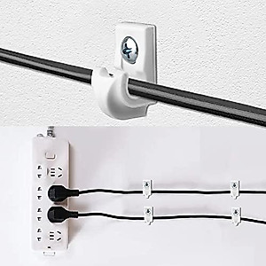 Wire Shelf Loop Clips 24 PCS Plastic Down Wall Clips for Wire Shelving Plastic Wall Closet Shelves Clips Screws and Expansion Tubes Included White