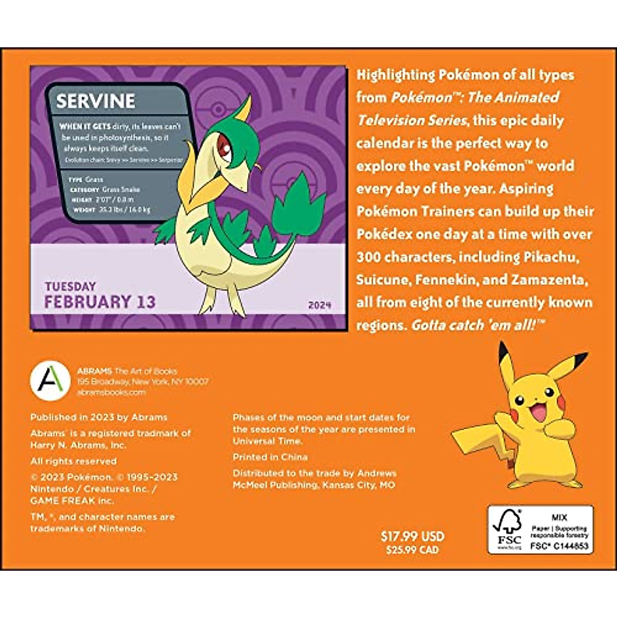 Pokémon 2024 Day-to-Day Calendar