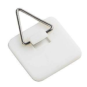 REBABA 40 Pieces Invisible Adhesive Plate Hanger Vertical Plate Holders for Wall Art Decor Supplies, 0.86/0.98/1.25 Inch(Large Square)