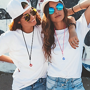 2 Anti-Lost Necklace Lanyard with 12 Pieces Anti-Lost Silicone Rubber Ring Pen Silicone Lanyard Holder (Adorable Style)