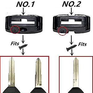 No Need to Cut Key Fob Shell Case Fit for Mitsubishi Eclipse Outlander Galant Endeavor Lancer Replacement Keyless Entry Remote Car Key Fob Cover Housing with Button Pad (1pcs)