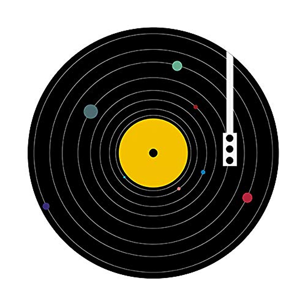 Vinyl Record Solar System Retro Pop Socket PopSockets PopGrip: Swappable Grip for Phones & Tablets