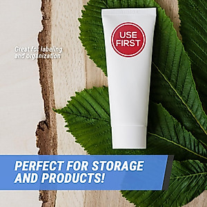 Use First Stickers (2 inch, Red, Round - 300 Labels) Circle Dot Use First Stickers for Retail, Quality Control, and Storage