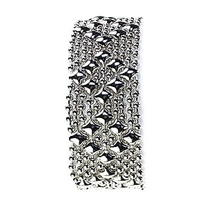 Bracelet B4-N SG Liquid Metal by Sergio Gutierrez - 3 sizes - SG black velvet pouch included. Chrome plated (7.5 Inches)