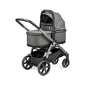 Peg Perego Ypsi Travel System - Includes Ypsi Lightweight Reversible Stroller and Primo Viaggio 4-35 Nido Infant Car Seat - Made in Italy - Atmosphere (Grey)