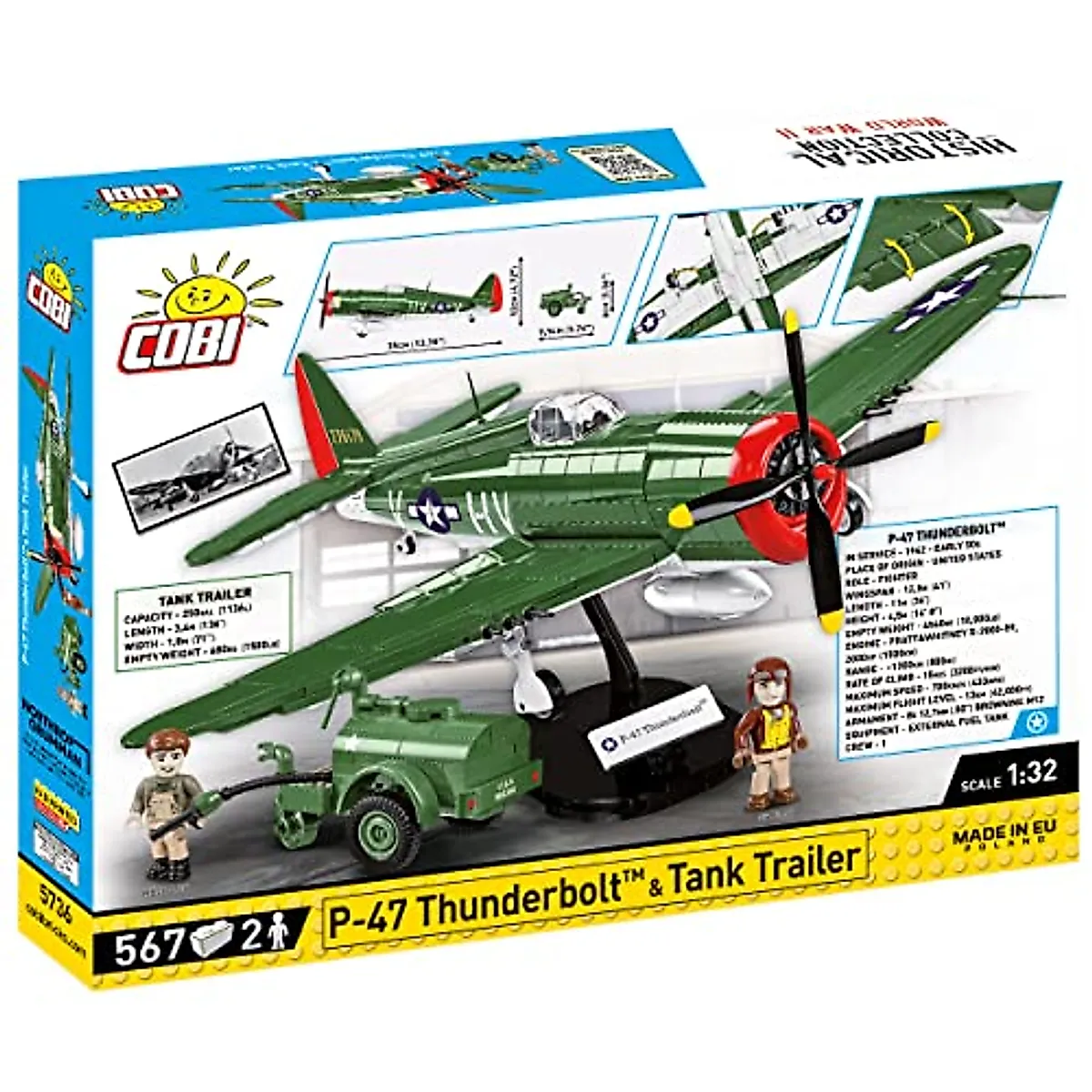 COBI Historical Collection WWII P-47 Thunderbolt™ & Tank Trailer Executive Edition