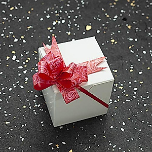 GEFTOL Small White Gift Box 100 Pack 3 x 3 x 3 inches Fold Box Paper Gift Box Bridesmaids Proposal Box for Bridal Birthday Party Christmas