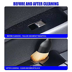 jeseny 1 Pack Ultra Soft Detailing Brush, Car Dust Removal Brush, Wet and Dry, Non-Scratch Cleaning Brush, Universal Car Interior Crevice Brush, for Cleaning Panels, Air Vent, Leather (Yellow)