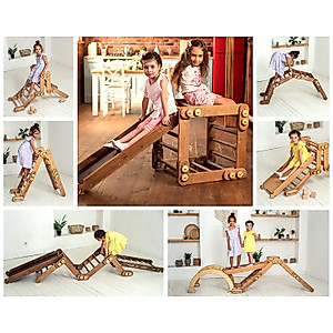 Foldable Snake Pickler Set 8in1 with Climber and Slide with ramp - Montessori Climbing Toys for Toddlers and Kids 1-7 y.o.