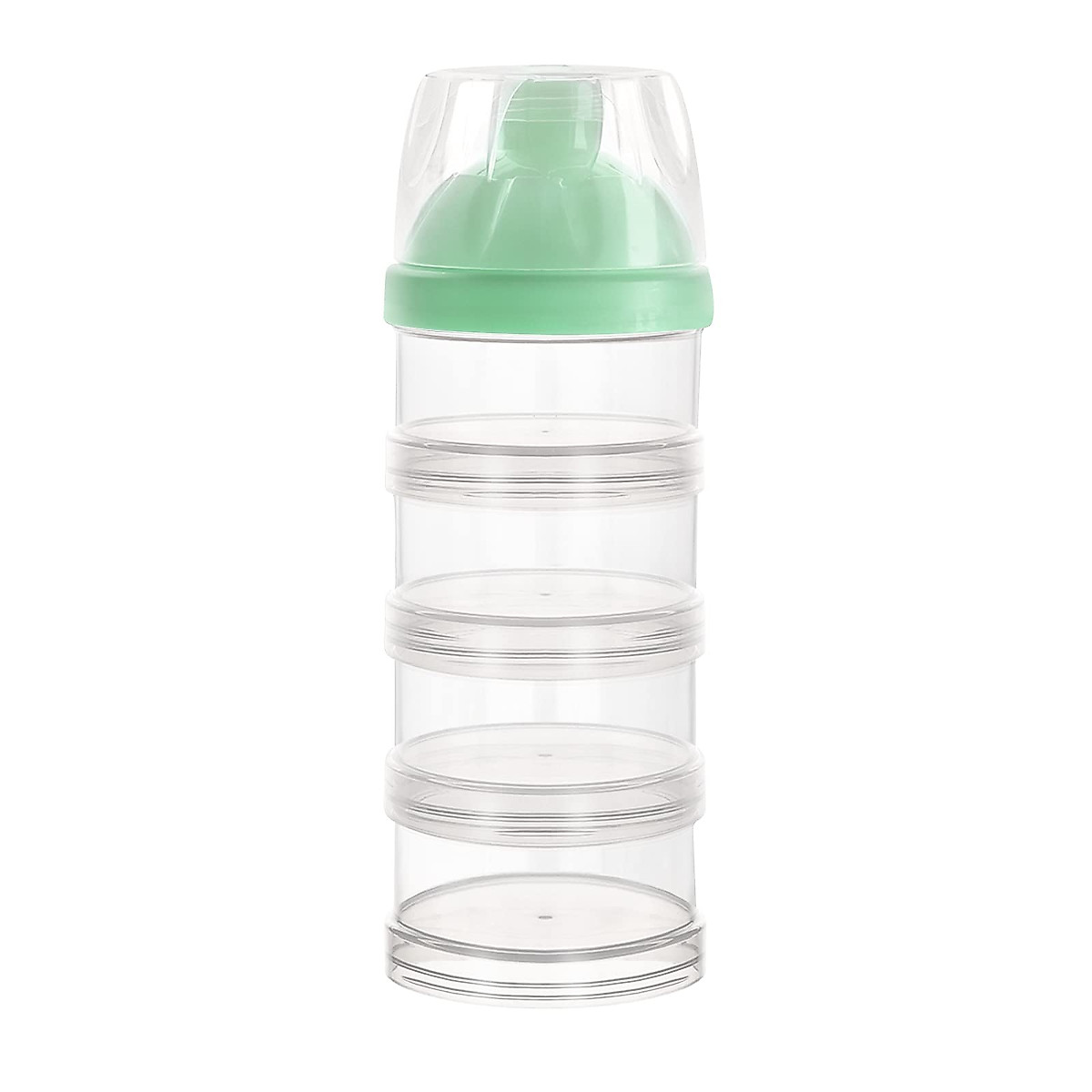 Accmor Baby Milk Powder Formula Dispenser, 4 Layers Stackable Formula Container for Travel, Non-Spill Snacks Formula Storage Container On The Go, BPA Free