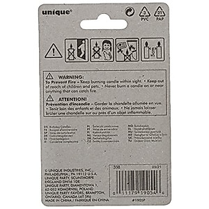 Unique Stripes Party Candles, 2.5", Pink