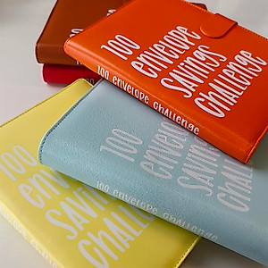 100 Envelope Challenge Binder Book Gift, [2024 New] Easy and Fun Way to Save $5,050, Savings Challenges Budget Book Binder with Cash Envelopes for Budgeting Planner & Saving Money (Lilac)