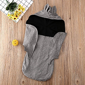 Baby Sleeping Bags, Newborn Infant Baby Soft Cotton Wrap Swaddle Blanket Bat Sleeping Sack for 0-6 Month Babies (0-3 Months, Grey)