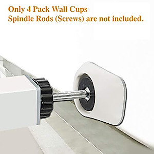 Vmaisi Baby Gate Wall Cup Protector Make Pressure Mounted Safety Gates More Stable - Wall Damage-Free - Fit for Doorway, Door Frame, Baseboard - Work on Dog & Pet Gates (White)