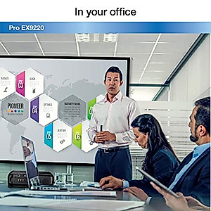 Epson Pro EX9220 1080p+ WUXGA 3,600 lumens color brightness (color light output) 3,600 lumens white brightness (white light output) wireless Miracast HDMI MHL 3LCD projector