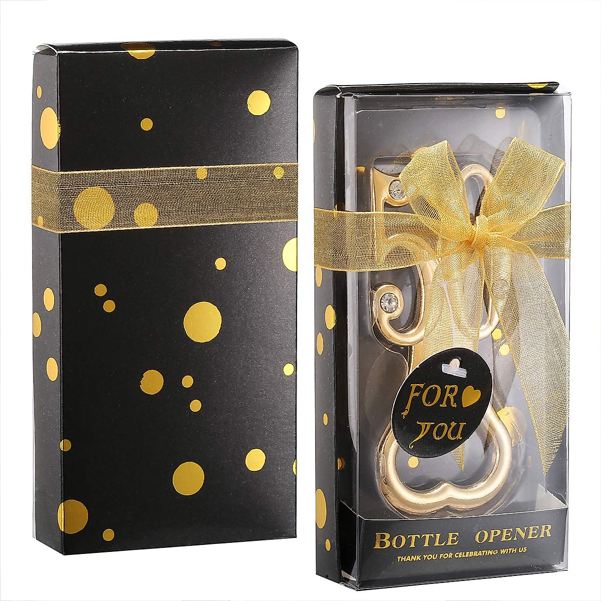 24 Pack 50th Birthday Bottle Opener for 50th Birthday Party Favors 50th Wedding Anniversaries Souvenirs Favors Gifts Table Decorations with Individual Gift Box for Guests (24, 50th)