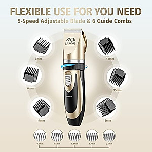 Juboo Dog Clippers Low Noise Professional Rechargeable Cordless Quiet Dog Grooming Kit for Cats Pets