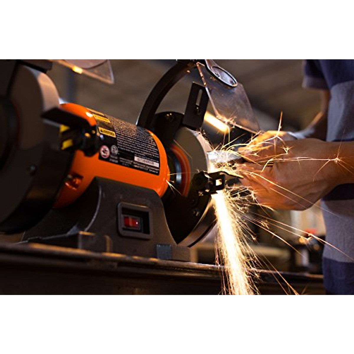 WEN 4276 2.1-Amp 6-Inch Bench Grinder with Flexible Work Light