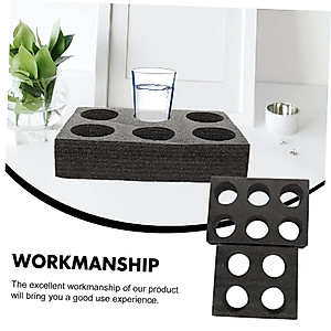 Housoutil 4 Pcs Pearl Cotton Cup Holder Takeaway Cup Trays Coffee Mug Holder Disposable Coffee Trays Drink Holder Trays Portable Coffee Cup Cold Drinks Holder Trays Outdoor Container