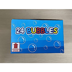Bubbles 24 Pack Party Favor for Kids Bulk Bubble Solution Blowing Wand 2 Dozen Party Supplies Outdoor Toys Wedding Party Christmas Celebration Birthday Fun Gift