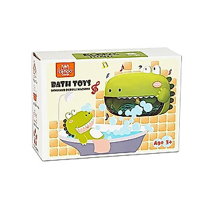 Lehoo Castle Bath Toys,Toddler Bath Bubble Machine, Bathtub Toy Dinosaur, Bathtime Shower Bath Wall Toy, Bubble Maker with 12 Songs, Gift for Baby
