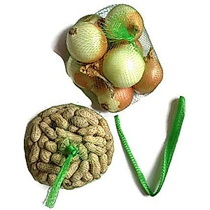 NC Sajid Rana 100pcs 15" Green Reusable Nylon Mesh net Produce Grocery Toys Fruits Vegetables Storage Poly Bags