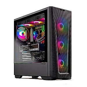 Skytech Gaming Eclipse Lite Gaming PC Desktop – AMD Ryzen 7 7800X3D 4.2 GHz, NVIDIA RTX 4070 Ti, 1TB NVME Gen4 SSD, 32GB DDR5 RAM RGB, 850W Gold PSU, 360mm AIO, 11AC Wi-Fi, Windows 11 Home 64-bit
