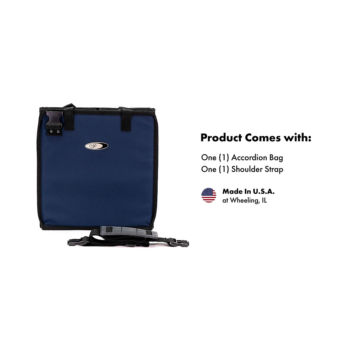 MCY Accordion Bag – Reusable Eco-Friendly Foldable Bag, Reinforced Shell, Durable Fabric, Easy Storage, Compact and Expandable, Grocery Bag (Navy Blue, 13x13x25 inches)