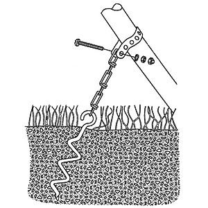 XDP Recreation 70113 Swing Set, Trampoline, & Patio Furniture Metal Ground Anchor Kit Hardware,Bronze