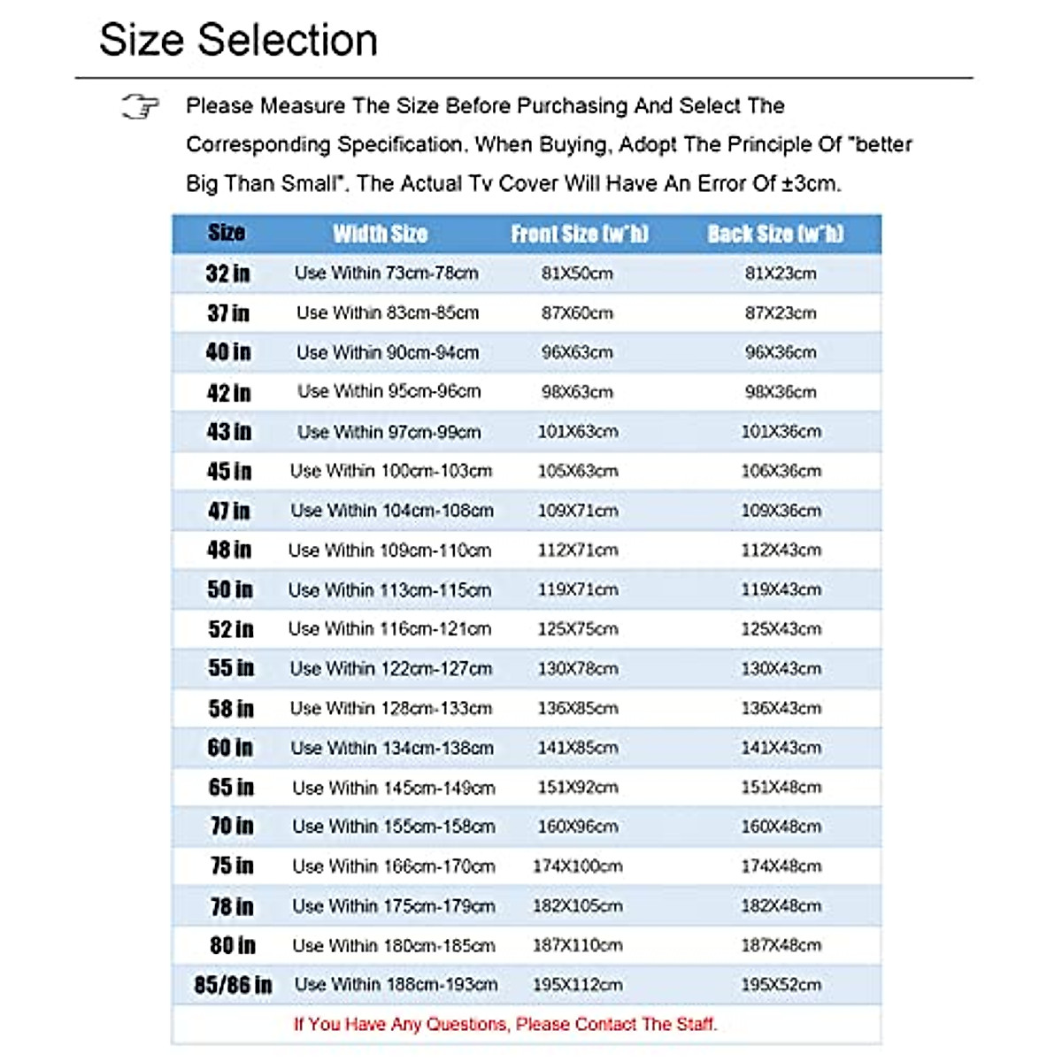 Screen Protector 32-86 Inch Indoor Universal TV Cover Dust Cover，Home TV Cover LCD TV Dustproof Cover for Desktop TV，LED Screen Monitor(Size:40 in)