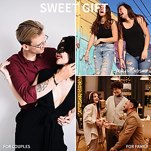 FLYXLH Matching Bracelets for Women Men - Couples Bracelets Magnetic Set, Pendant Bracelets Lovers Gift for Friendship Parent-child (yin yang)