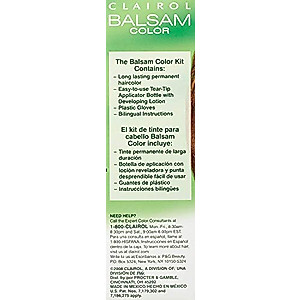 Clairol Balsam Permanent Hair Dye, 600 Palest Blonde Hair Color, 3 Count