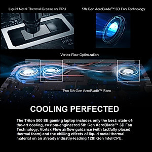 acer Predator Triton 500 SE Gaming Creator Laptop,16" WQXGA 240Hz G-SYNC, Intel i7-12700H, GeForce RTX 3070Ti, 16GB LPDDR5, 1TB Gen 4x4 SSD, Killer Wi-Fi 6E, Fingerprint Reader, Backlit Keyboard, MP