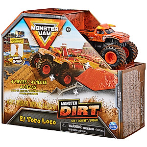 Monster Jam, El Toro Loco Monster Dirt 8oz Starter Set and Official 1:64 Scale Die-Cast Monster Truck, Kids Toys for Boys Ages 3 and up