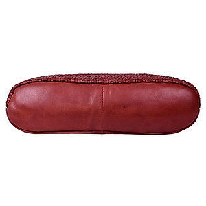 ANTONIO VALERIA Alice Red Braided Washed Leather HandBag for Women