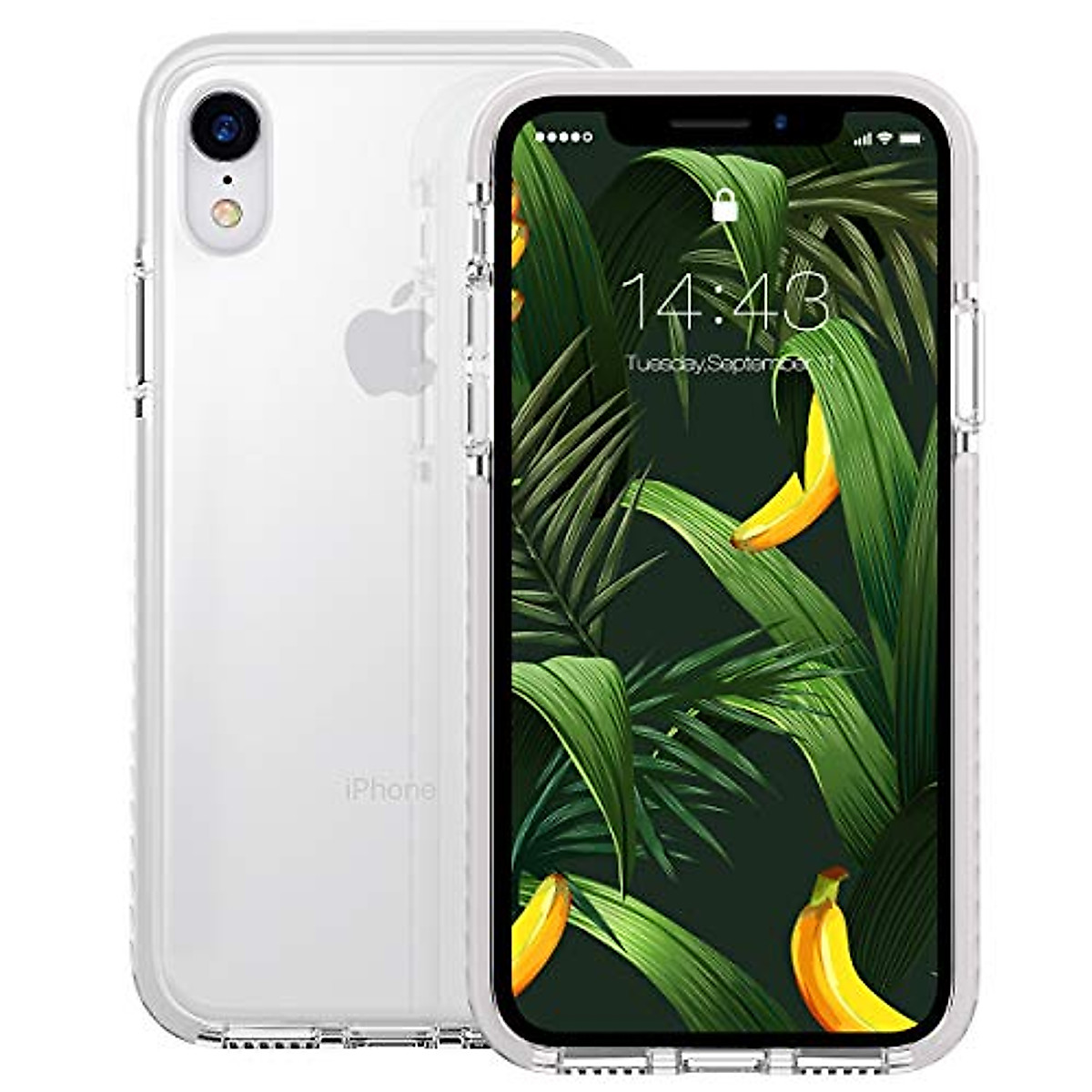 MATEPROX Phone XR Case Clear Thin Slim Anti-Yellow Anti-Slippery Anti-Scratches Cover Shockproof Bumper Case for Phone XR 6.1''(White)
