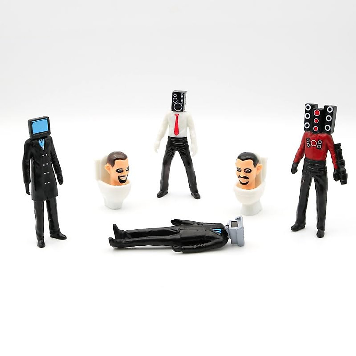 DEXSHUN Speakerman Figure Model - 6~9 Pcs Titan Speakerman TV Man Figures Spoofing Set Toy Decoration, Collection PVC Action Figures Party Decoration, 7-10CM