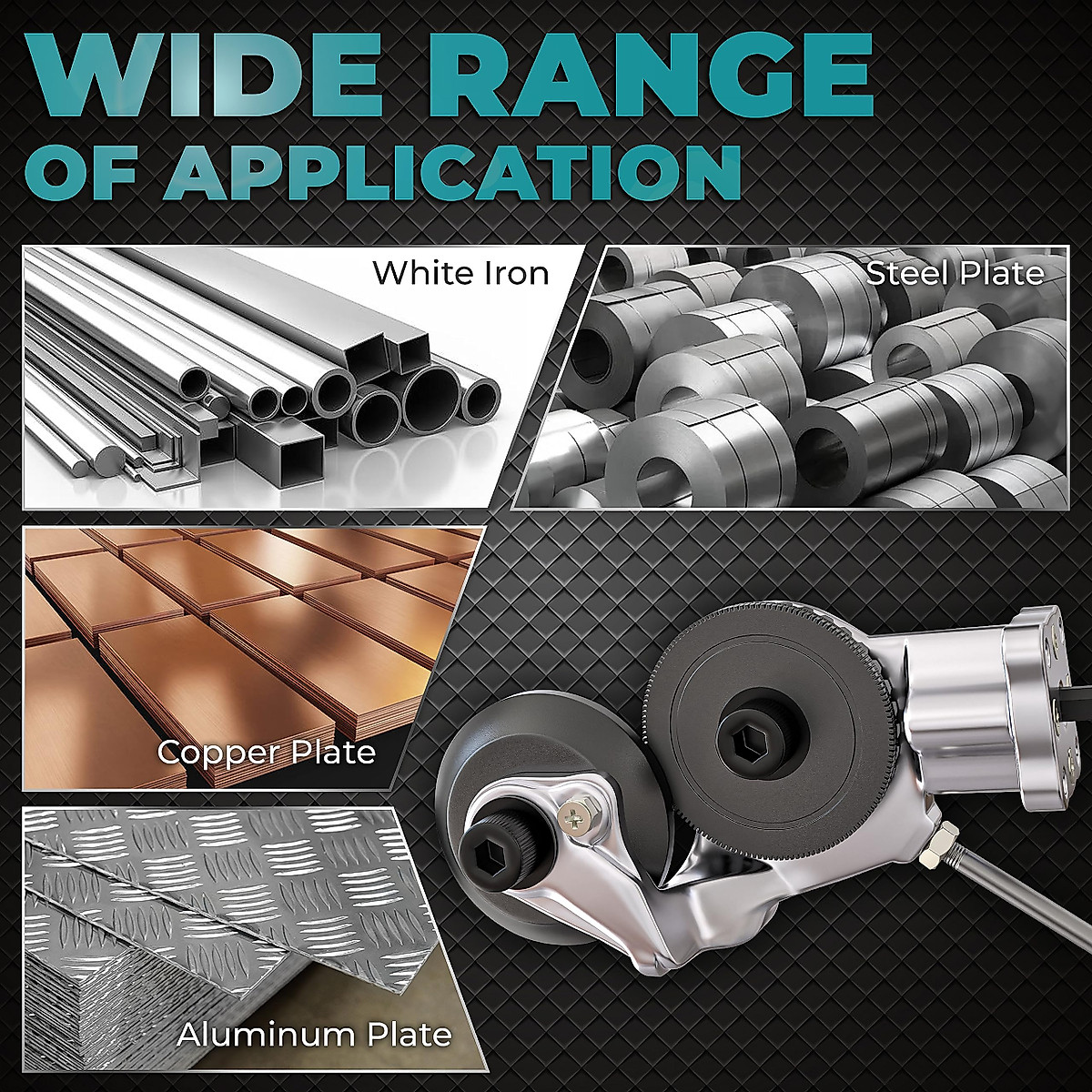 Metal Nibbler Drill Attachment, Rayan Deluxe Electric Drill Plate Cutter Attachment 2023 Model