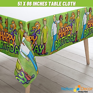 Nelton Adventure Dog Party Supplies Includes Cake Topper, 24 Cupcake Toppers, 20 Latex Balloons, Happy Birthday Backdrop, 1 Table Cloth , 1 Banner…