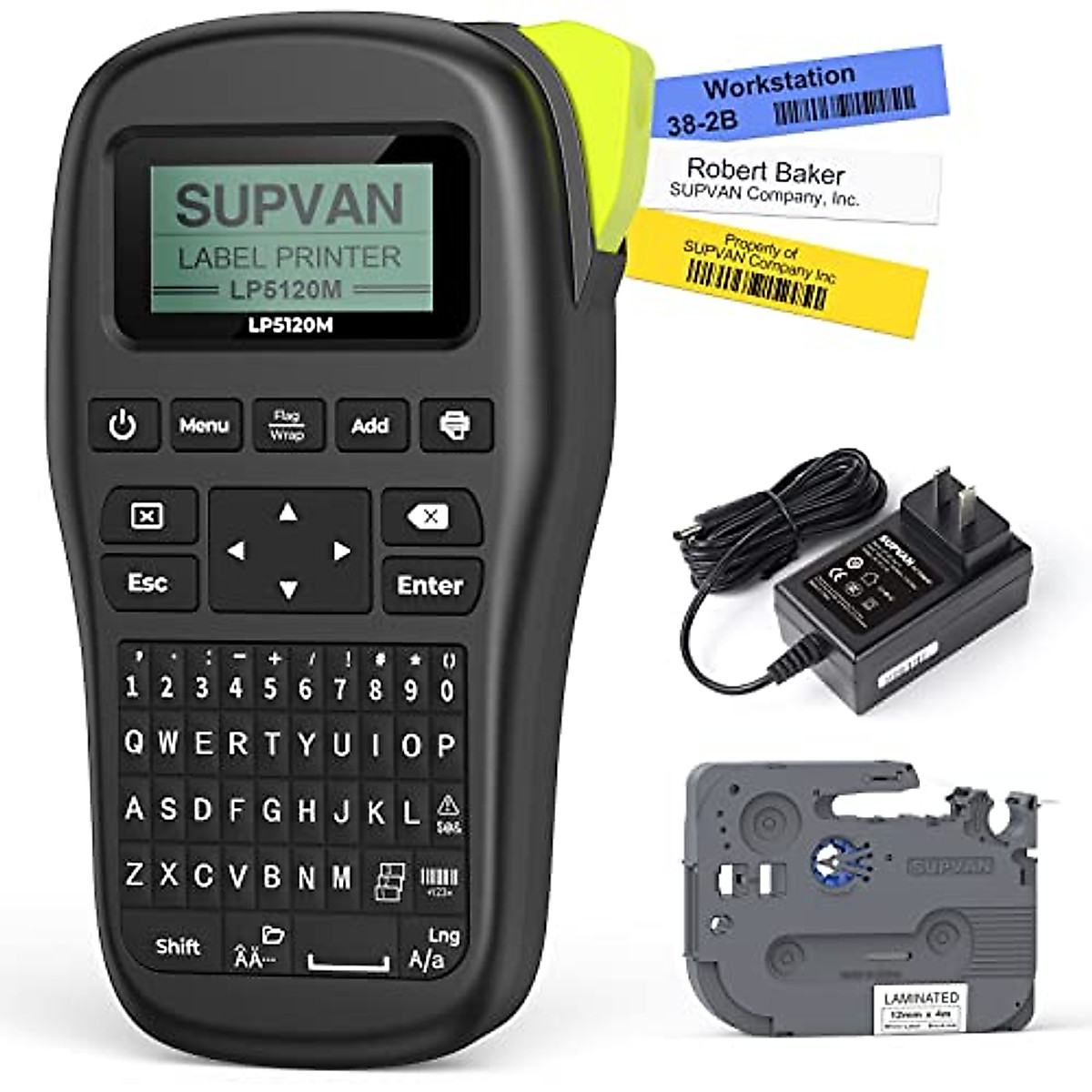 SUPVAN LP5120M Thermal Label Maker with Easy Keyboard