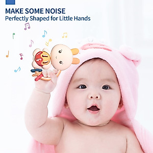 alilo Bunny Baby Rattle 0-3-6 Months, Baby Rattles 6 to 12 Months, Baby Toys 0-6-12 Months Newborn Toys Infant Baby Boy Girl Gift…