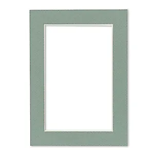 16x20 Mat Bevel Cut for 12x15 Photos - Acid Free Seafoam Green Precut Matboard - for Pictures, Photos, Framing - 4-ply Thickness