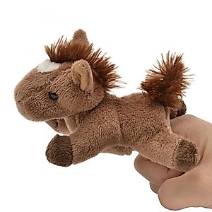 Unipak 1155HBR Brown Horse Plush Finger Puppet, 5-inch Length