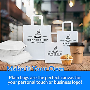 Reli. 90 Pack | Assorted Sizes White Paper Bags w/Handles | 7x3.15x8-8x4.5x10.25-10x5x13 | 30 Bags Each Size | Paper Bags Combo Pack | Retail Bags/Shopping Bags, Gift Bags